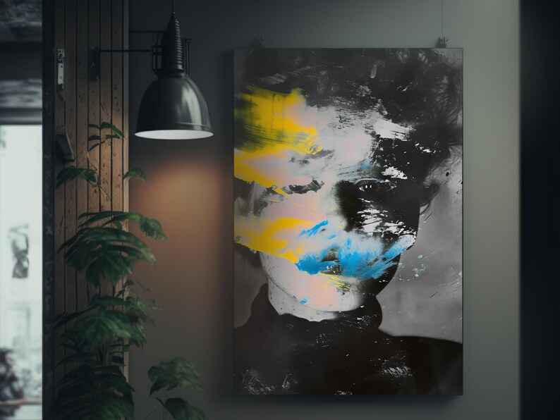 Abstract Expressionism CMYK Face Painting Poster Ultrafine Detail Award ...