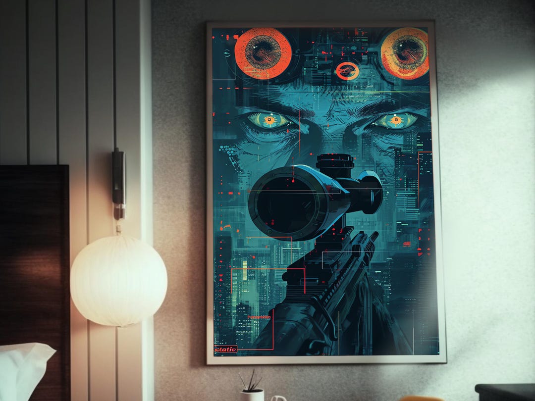 Cyberpunk Rifle Art Print | Graphic Novel Cover Inspired | Cobra ...