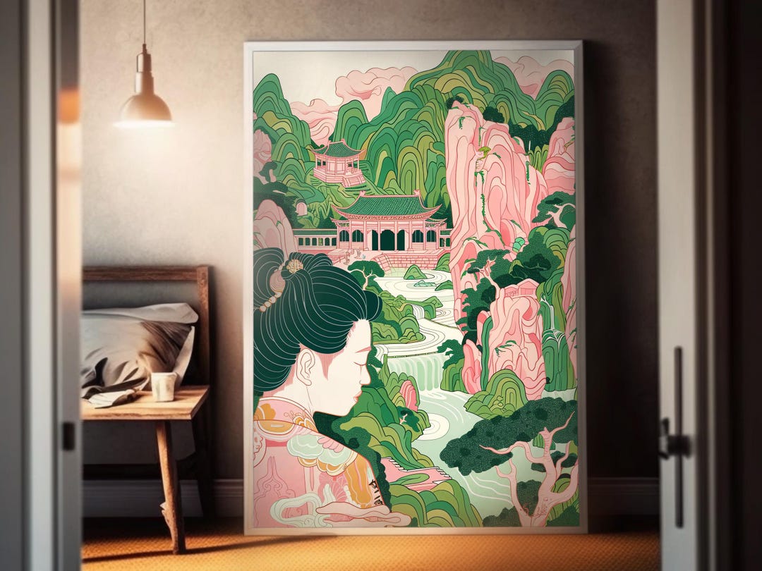 Cloisonnism Waterfall Silk Screen Poster Behance Contest Triumph ...