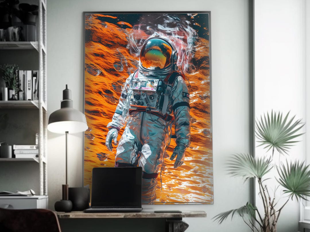 Astronaut Space Art Poster | Liminal Ocean Float | Lost in Space Galaxy ...