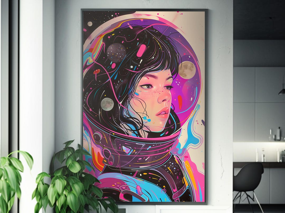 Vibrant Space Woman Artwork Ultra-detailed Painting Award-winning ...