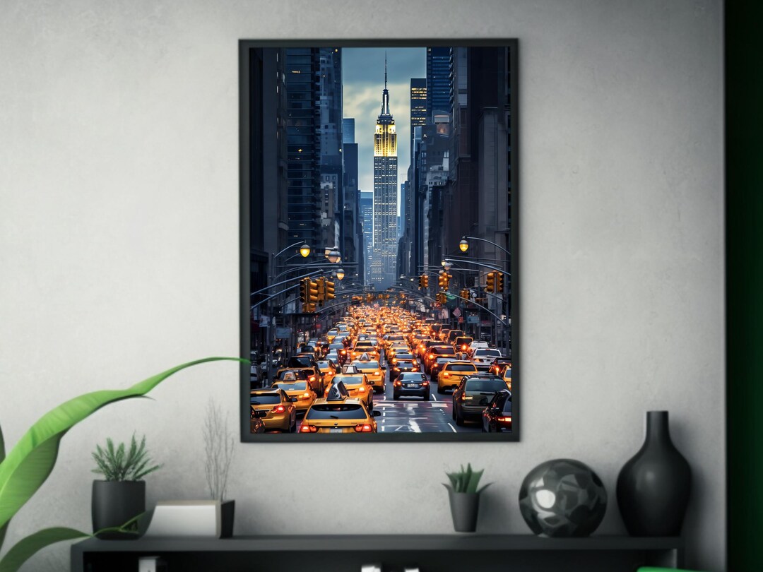 Maximalist City Street Matte Poster Urban Cityscape Print New York ...