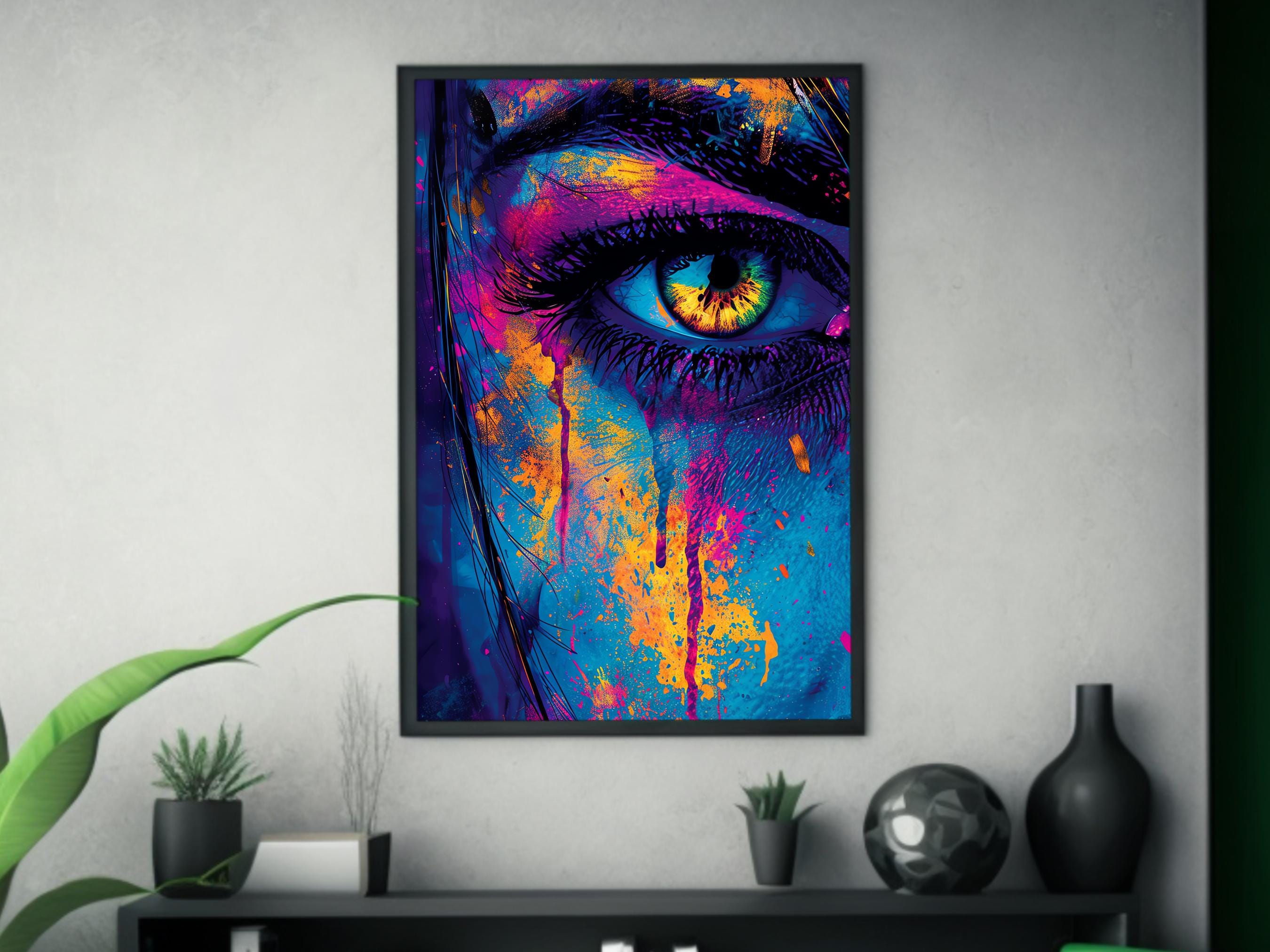 Psychedelic Eye Poster | Vibrant Art | Colorful Eye Art | Dripping ...