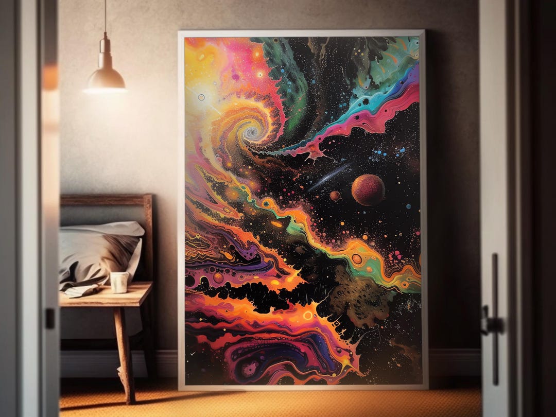 Cosmic Space Scene Poster | Airbrush Art | Space Art | LSD Inspired ...