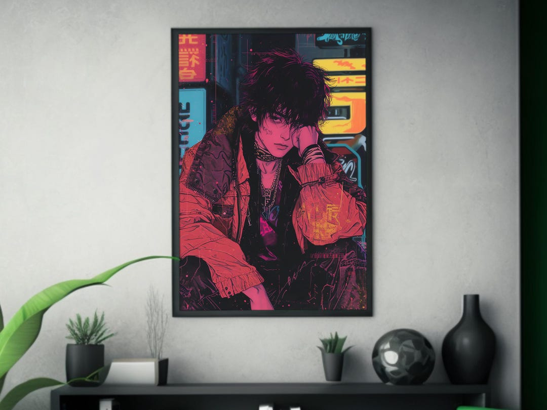 Cyberpunk Anime Neon Sign Poster | 80s Retro Vibe | Art | Cgsociety ...