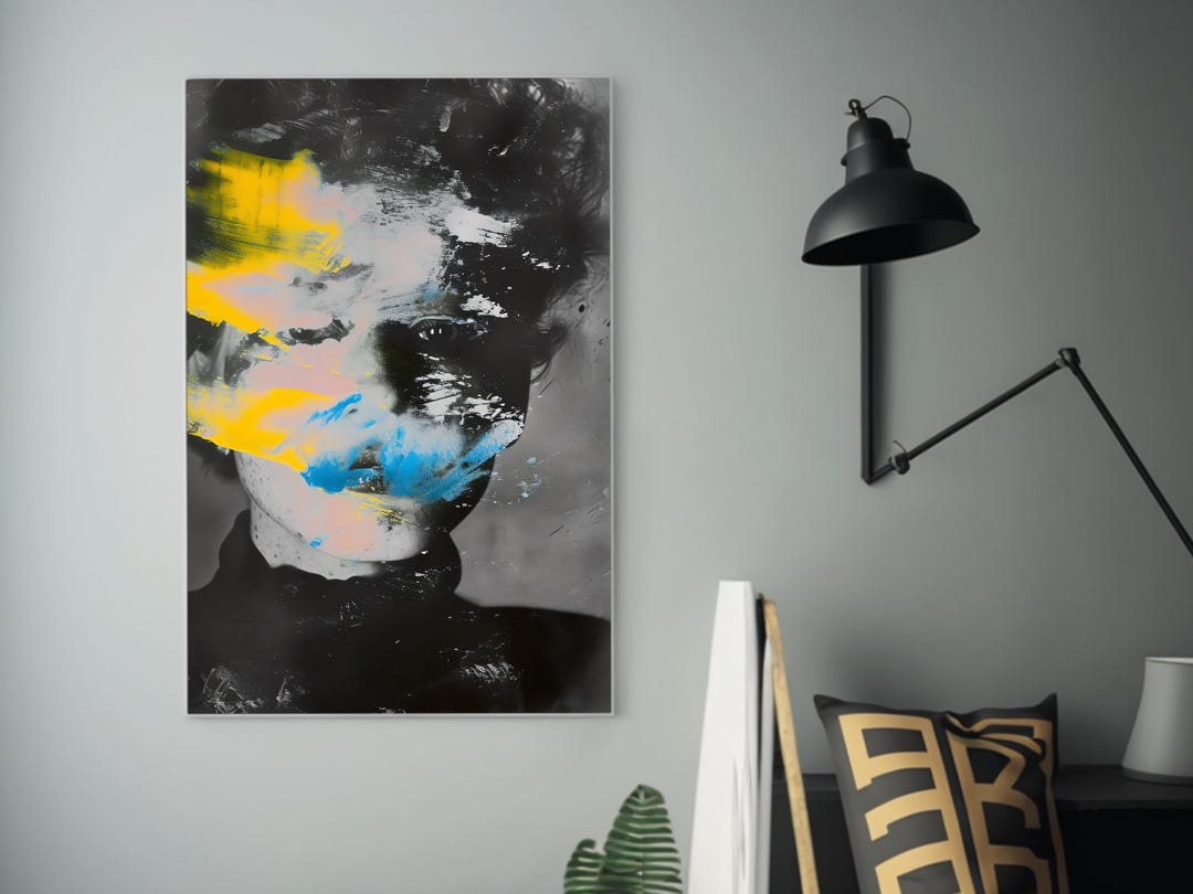 Abstract Expressionism CMYK Face Painting Poster Ultrafine Detail Award ...