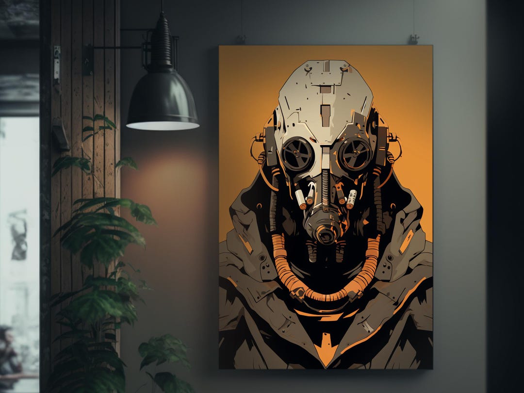 Cyberpunk Gas Mask Design Nuclear Themed Art Spec-ops Headpiece ...