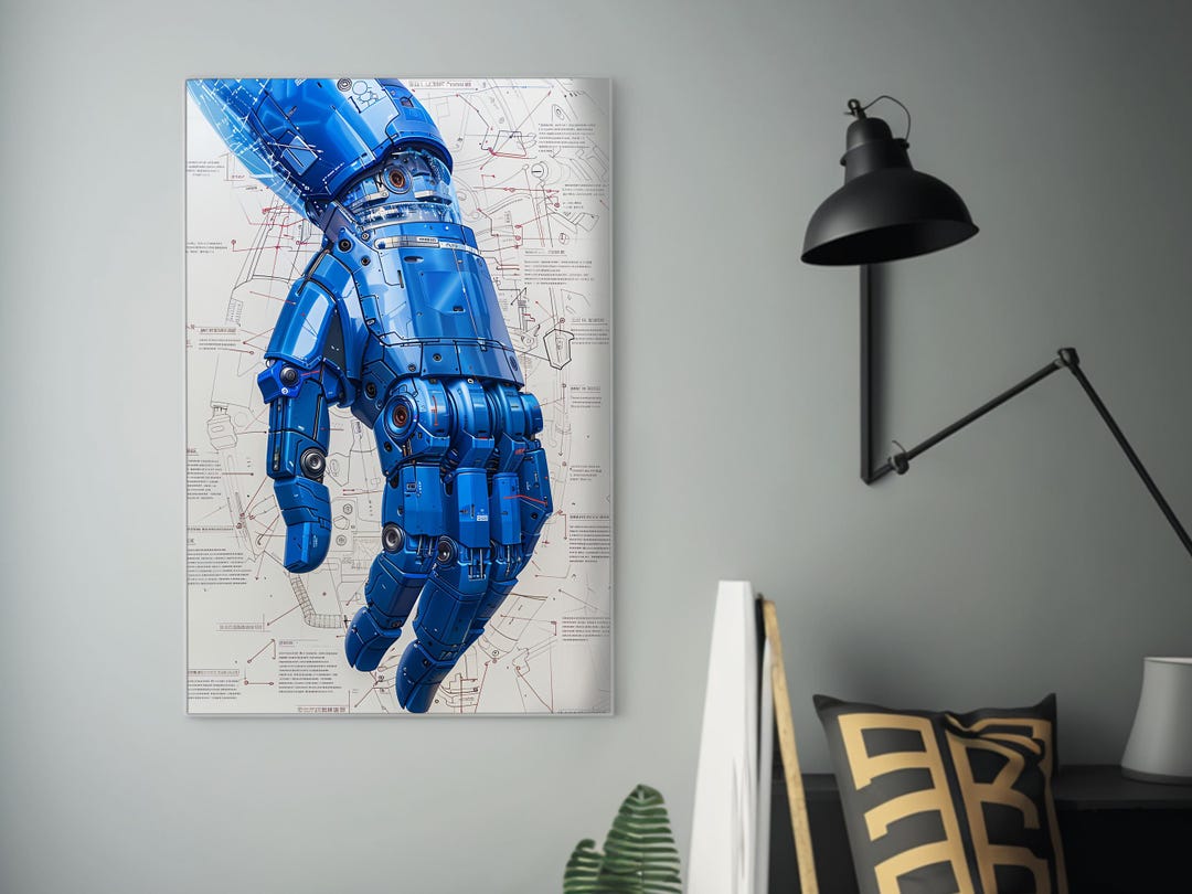 Cyberpunk Robot Hand Poster | Realistic Mechanical Limb Art ...