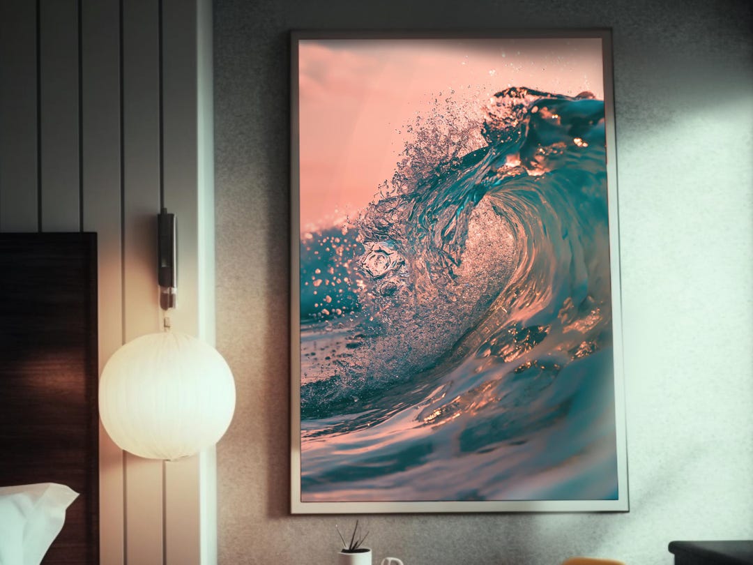 Impressionist Sea Wave Art Ocean Photography Poster Breaking Waves Wavy ...