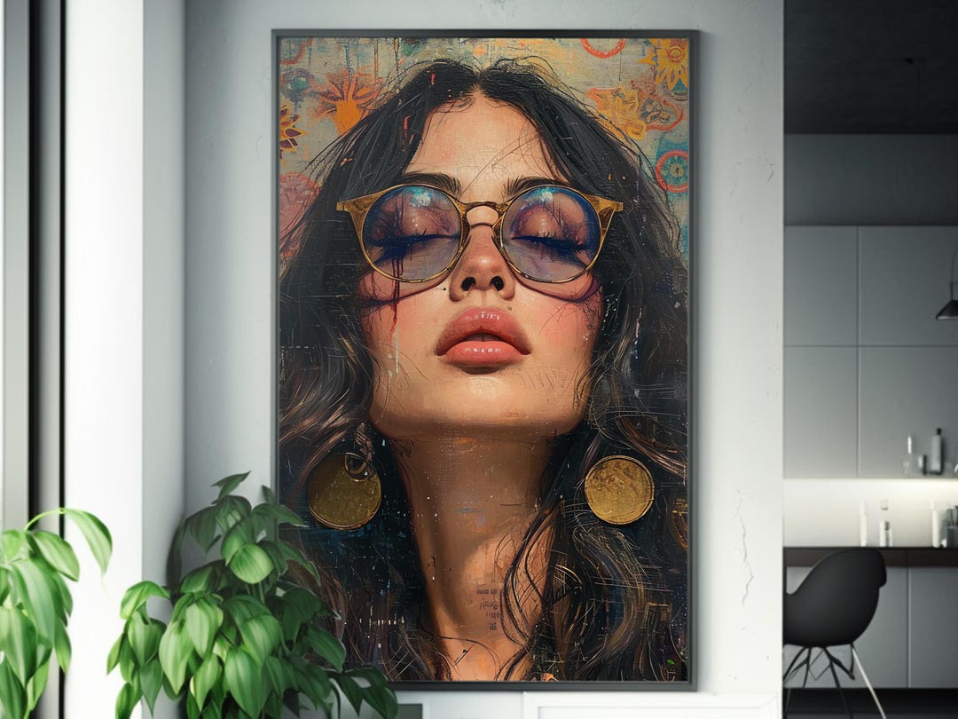 Hyperrealism Art | Sunglasses Woman Painting | Detailed Digital Art ...