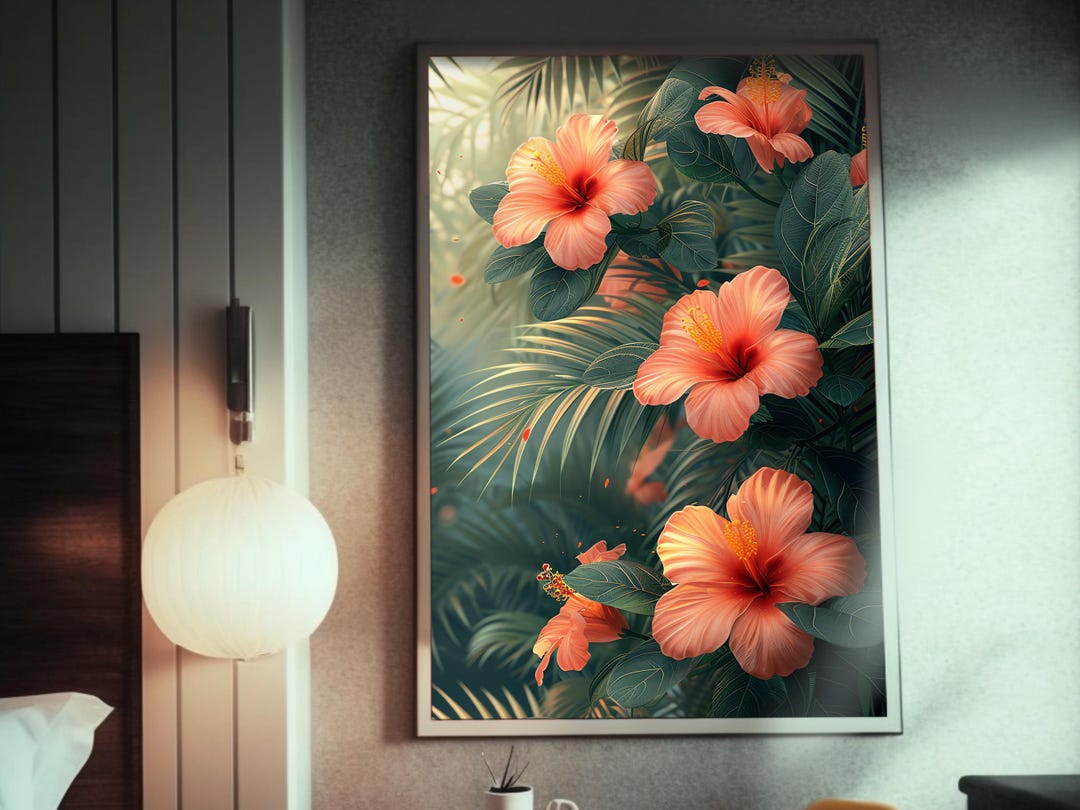Tropical Flowers Poster | 3D Render Photorealism | Blooming Floral Art ...