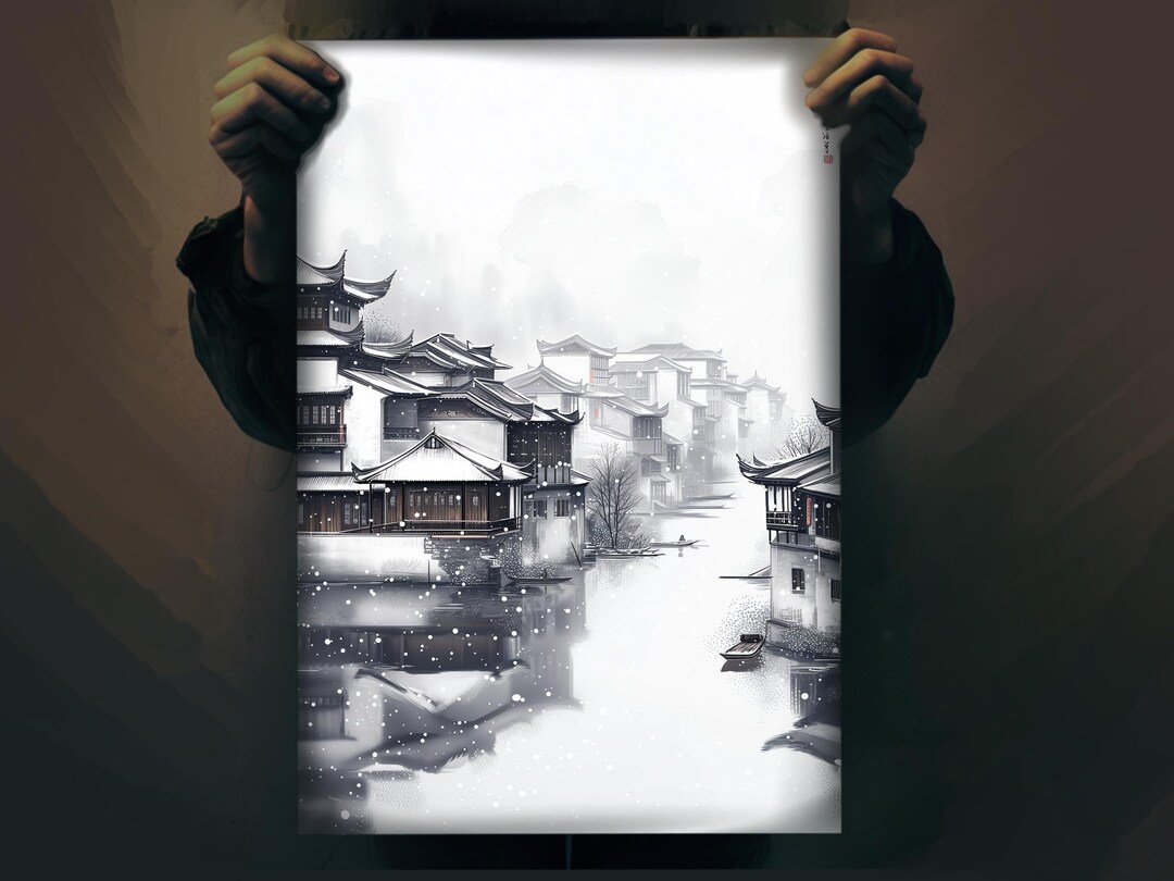 Tang Dynasty Inspired River Landscape | Naive Art | Chinese Matte ...