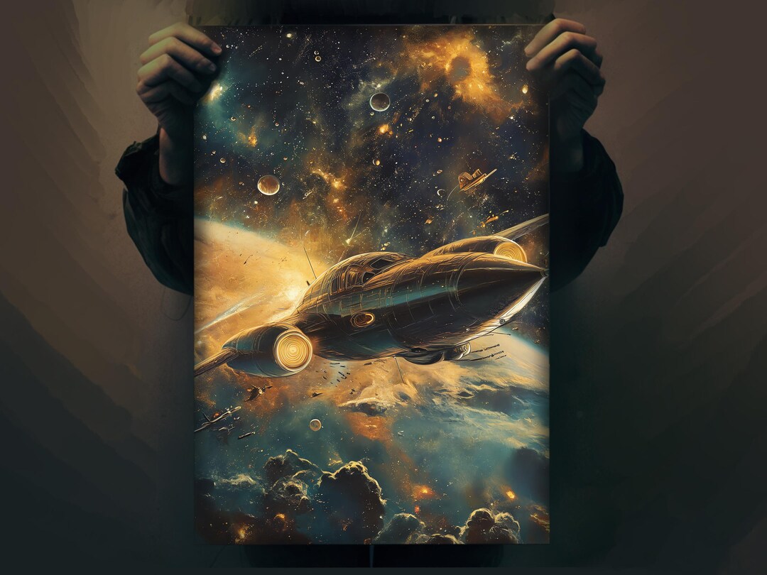 Sci-fi Spaceship Art Poster Detailed Matte Painting Cgsociety Inspired ...