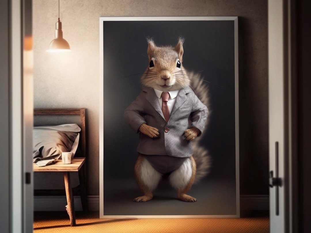 Squirrel Boss Poster | Furry Art Style | Corporate Animation ...