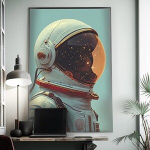 Space Suit Astronaut Portrait Painting Space Art Contest Winner AI ...