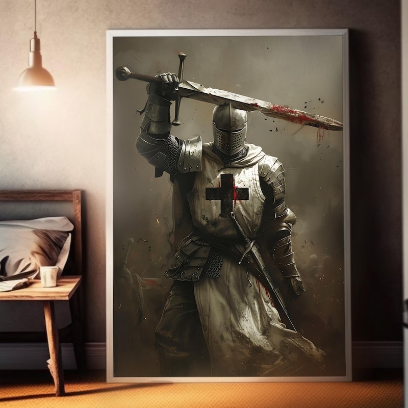Crusader Painting Prints - Etsy UK