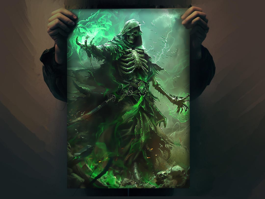 Skeleton Lich Demon Mage Poster | Artstation Contest Winner | Fantasy ...