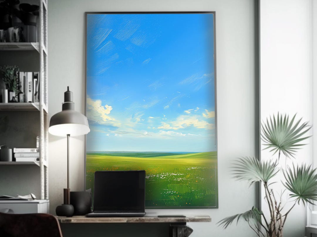 Matte Grass & Flower Art Steppe Landscape Painting Inspired Artstation ...