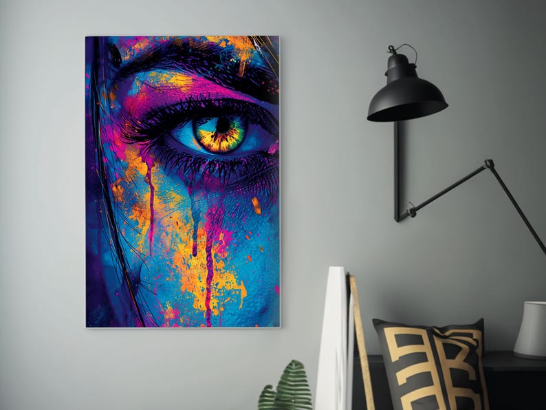 Psychedelic Eye Poster | Vibrant Art | Colorful Eye Art | Dripping ...