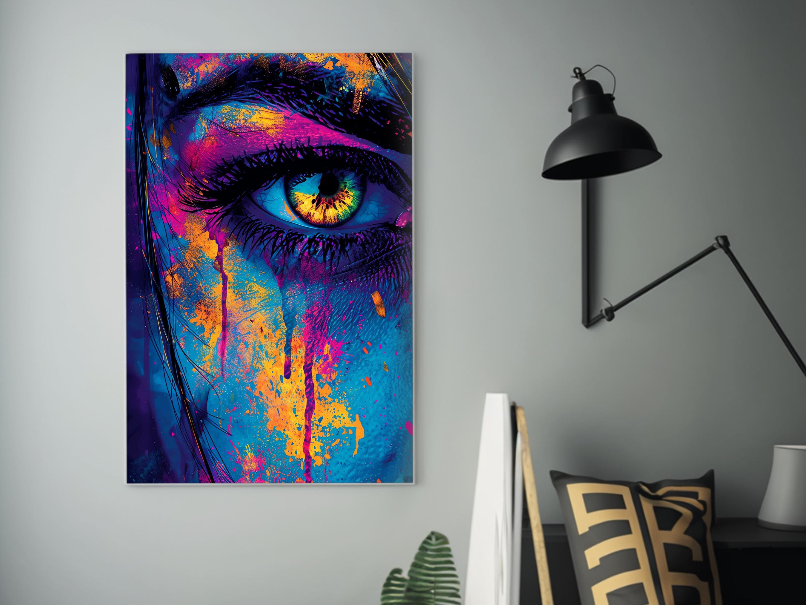 Psychedelic Eye Poster | Vibrant Art | Colorful Eye Art | Dripping ...