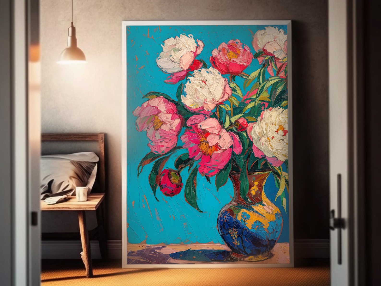 Floral Vase Table Art Cloisonnism Gouache Painting Detailed Behance ...