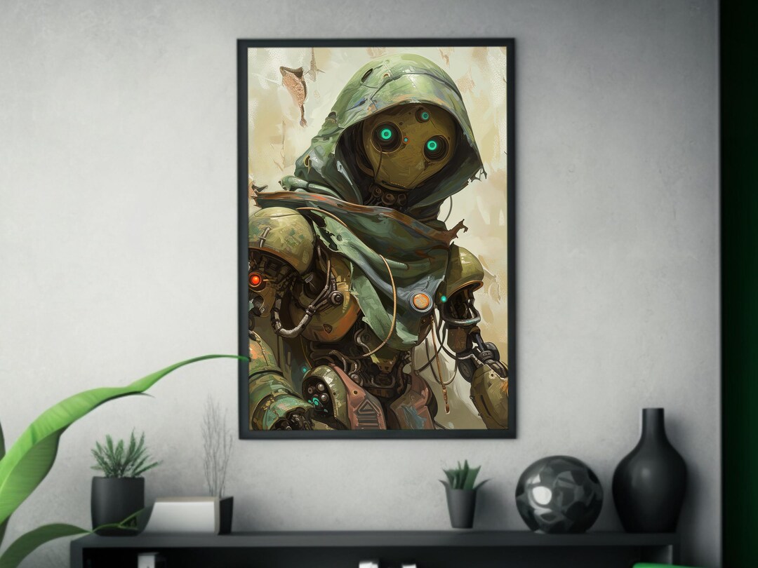 Fantasy Robot Shaman Fine Art Painting Print Detailed Character Design ...
