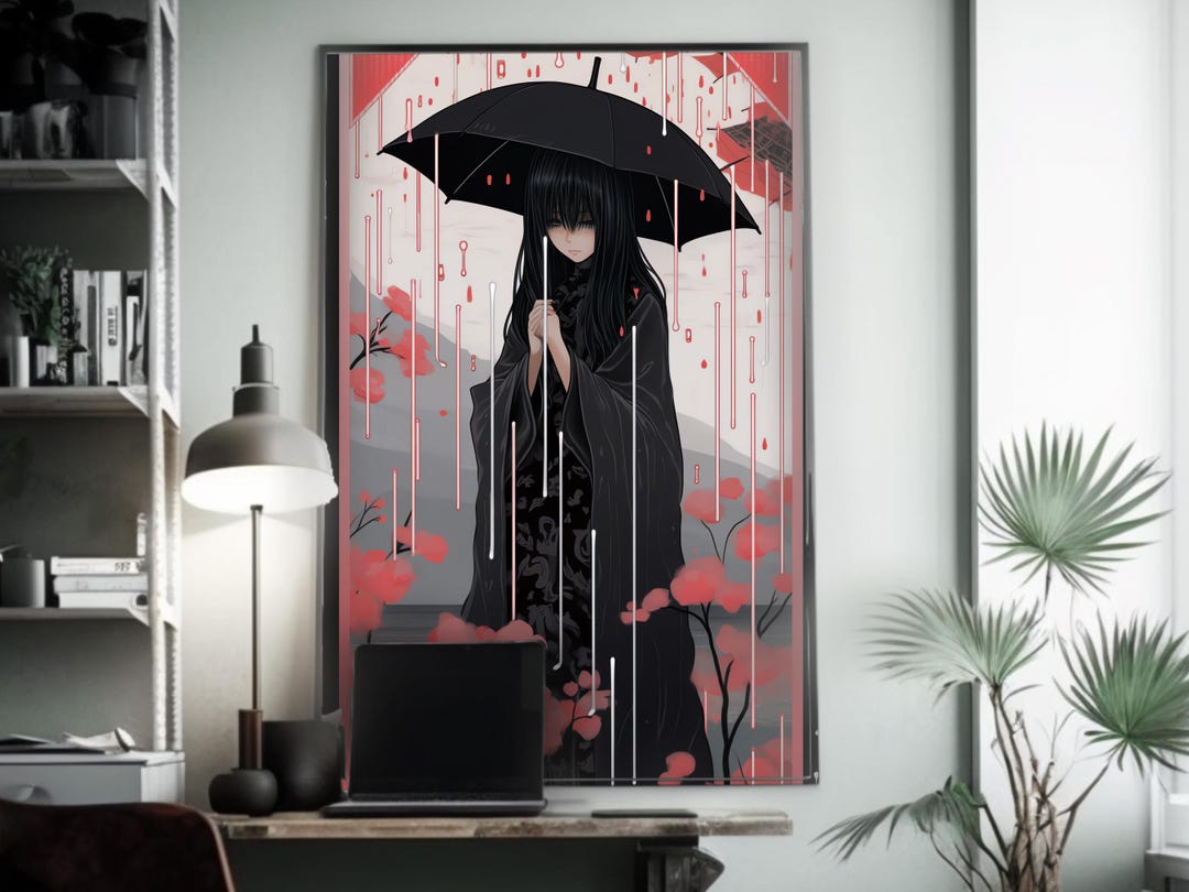Gothic Rain Lady Tarot Card Poster | Ultrafine Detail Artwork ...