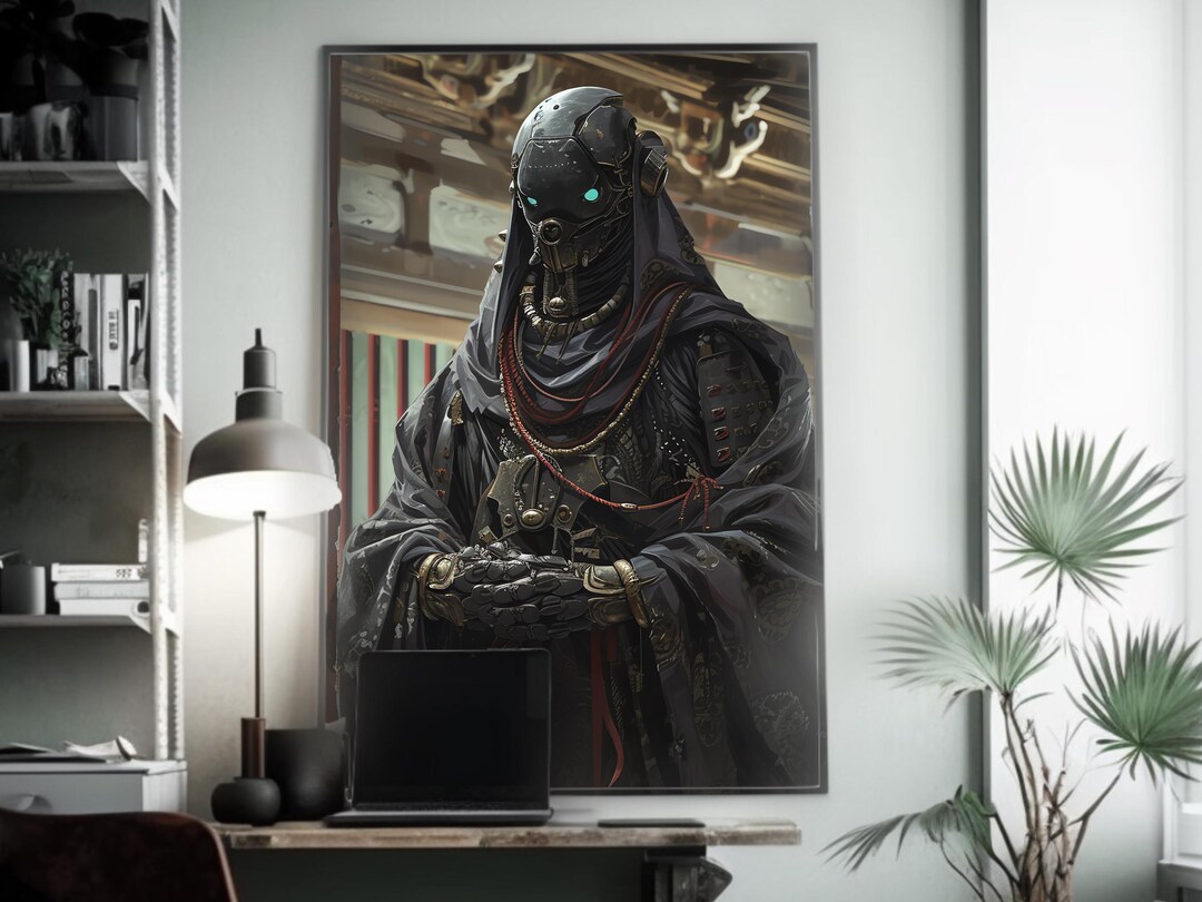 Cyberpunk Samurai Poster Ultrafine Detail Afrofuturism Art Ornate Robes ...
