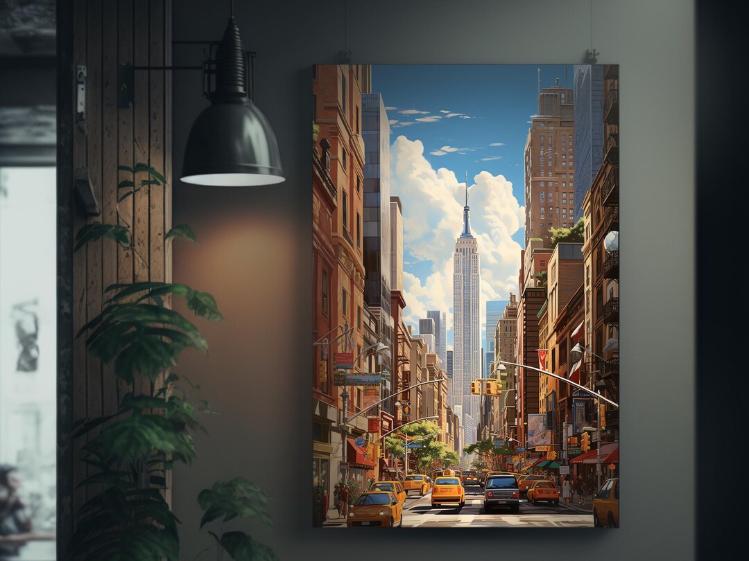 Anime Style Cityscape Traffic Poster | American Scene Art | Matte ...