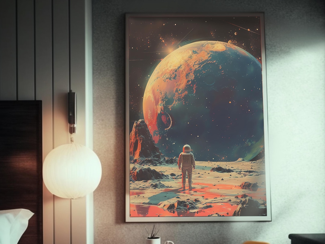 Space Suit Man Planet Art Print CG Society Sci-fi Matte Painting Space ...