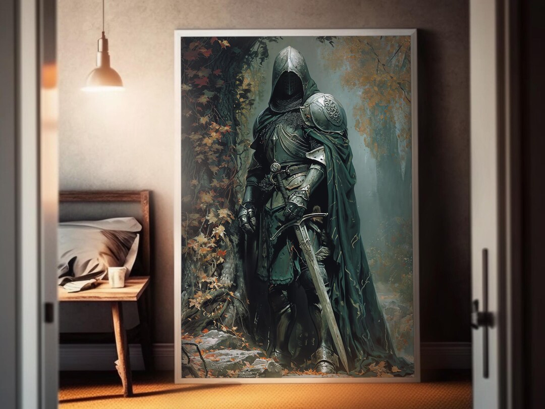 Medieval Warrior Poster | Sword Fantasy Art | Detailed Painting ...