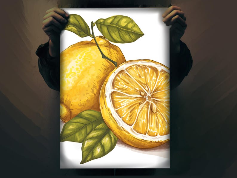 Citrus Artwork Lemon Half Illustration Biochemical Drawing Award ...