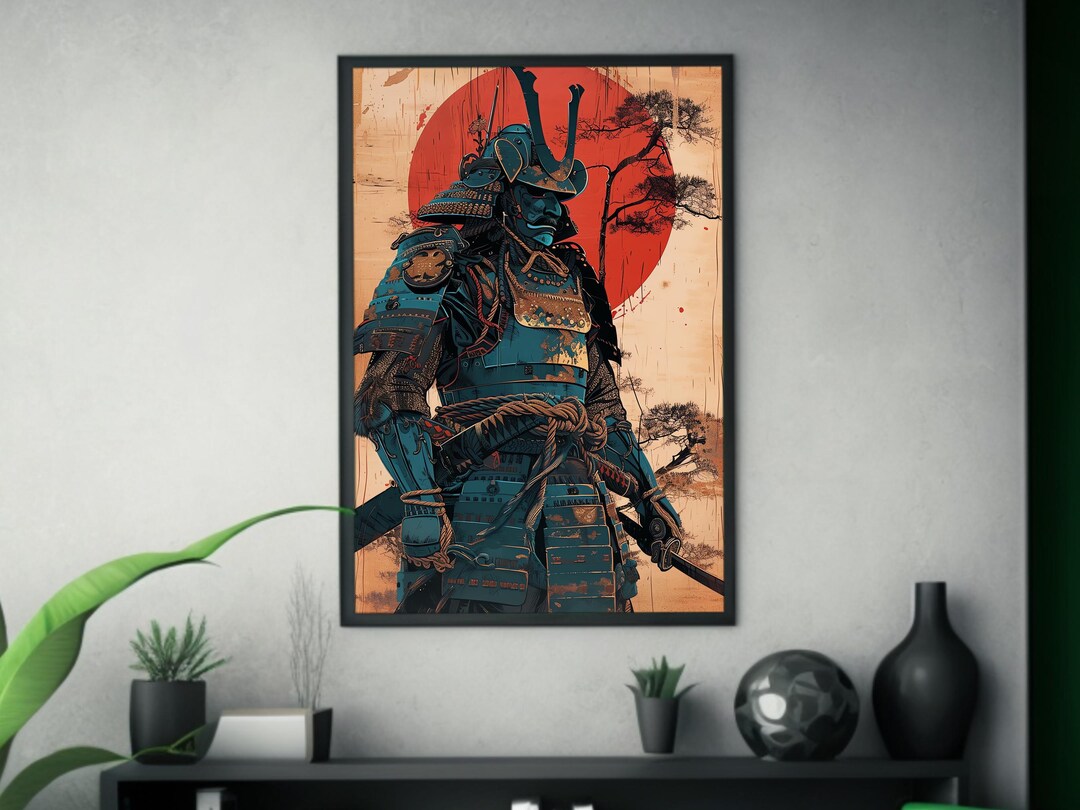 Cyberpunk Samurai | Red Sun Poster | Japanese Ukiyo-e Art | Cgsociety ...
