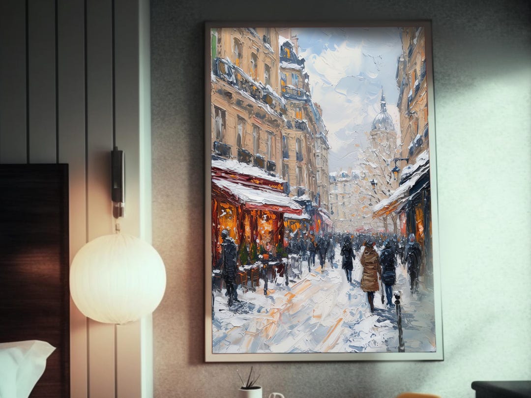 Snowy Street Scene | Oil Painting Art | Figurative Impressionism ...