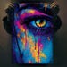 Psychedelic Eye Poster | Vibrant Art | Colorful Eye Art | Dripping ...
