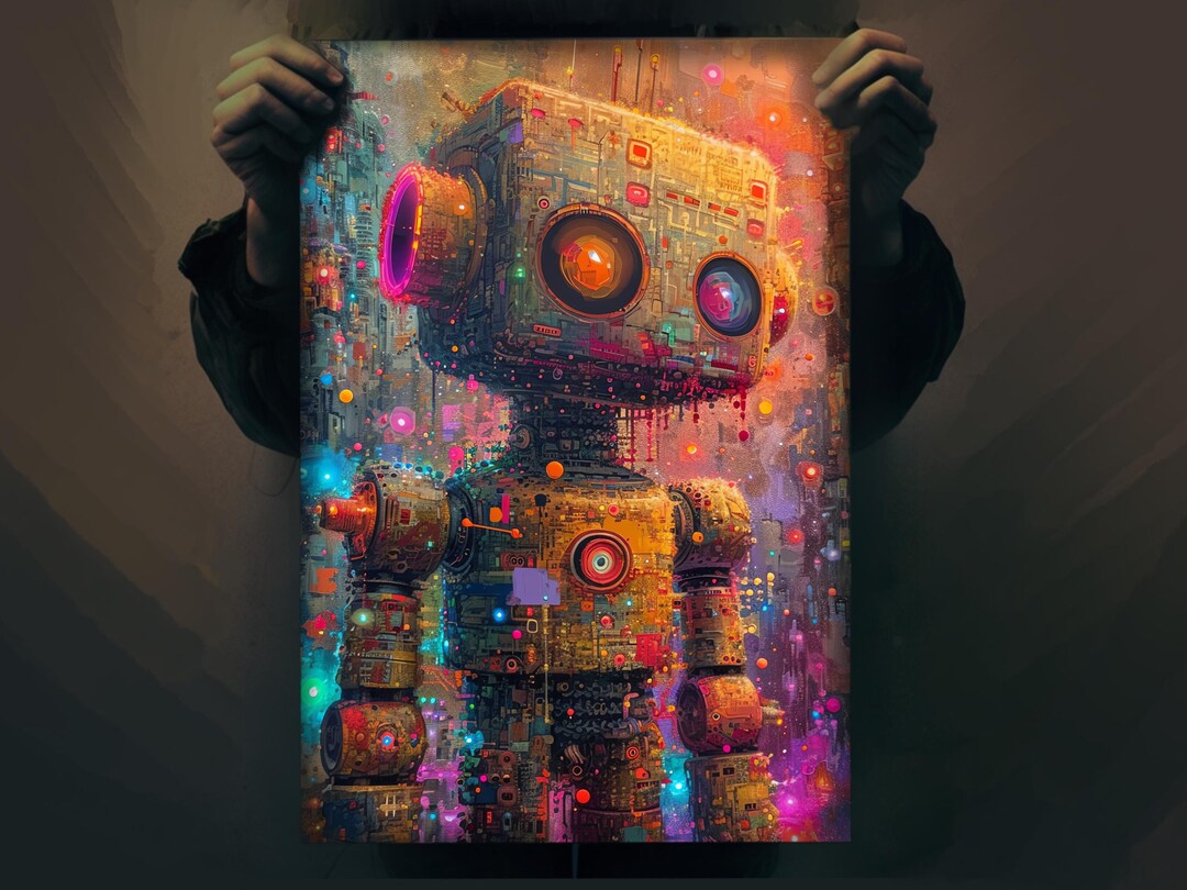 Cyberpunk Robot Street Art Cgsociety Color Saturation Epic Urban Design ...