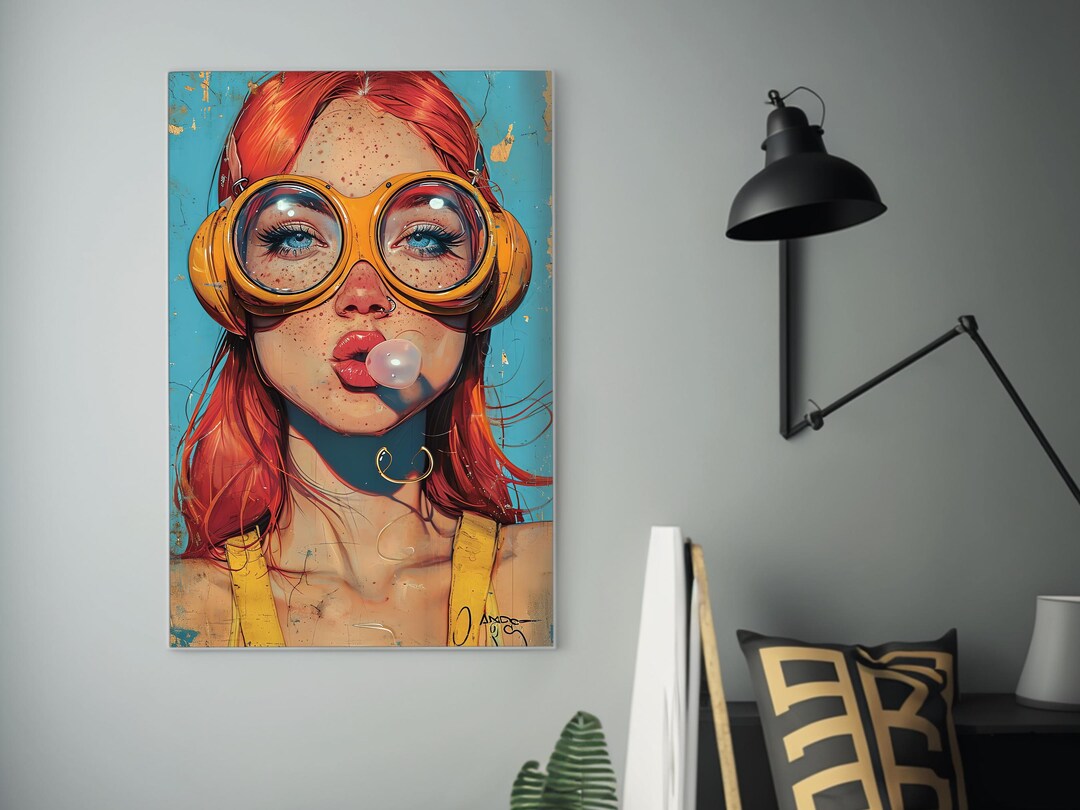 Pop Art Painting | Woman Blowing Bubble | Hyperrealism Art | Cgsociety ...