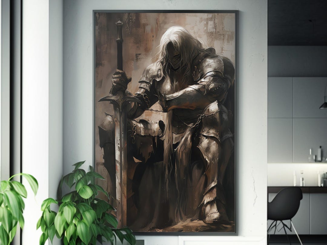 Medieval Fantasy Art Print | Detailed Knight Armor Painting | Inspired ...
