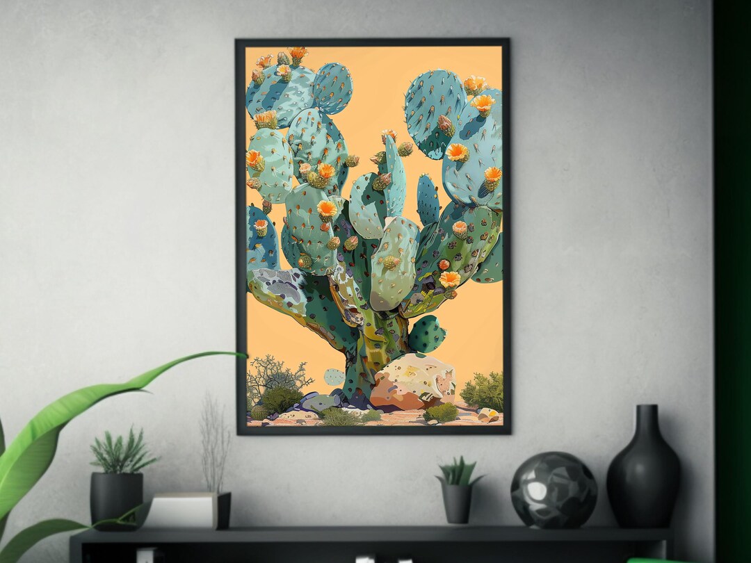 Desert Cactus Gouache Art Generative Art by Prize Recipient Ultrafine ...