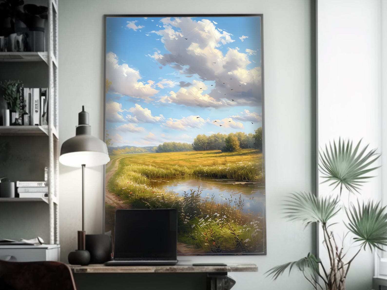 Vintage American Farm Scene | Rustic Field Dirt Road Art Print ...