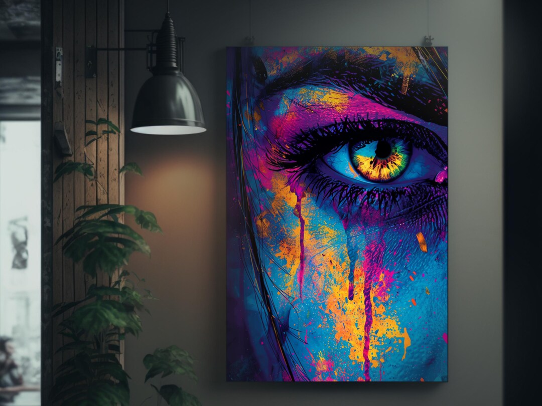 Psychedelic Eye Poster | Vibrant Art | Colorful Eye Art | Dripping ...
