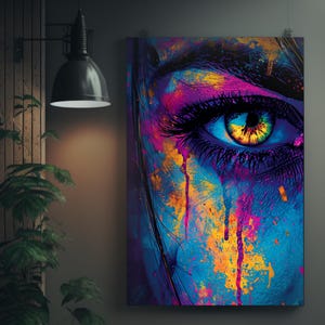 Psychedelic Eye Poster | Vibrant Art | Colorful Eye Art | Dripping ...