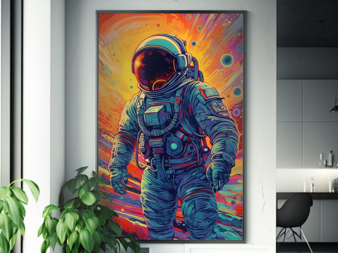 Ultrafine Detail Astronaut Suit Art Cosmic Lsd-inspired Space Poster ...