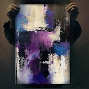 Abstract Purple and Black Painting | Lyrical Abstraction | Trending ...