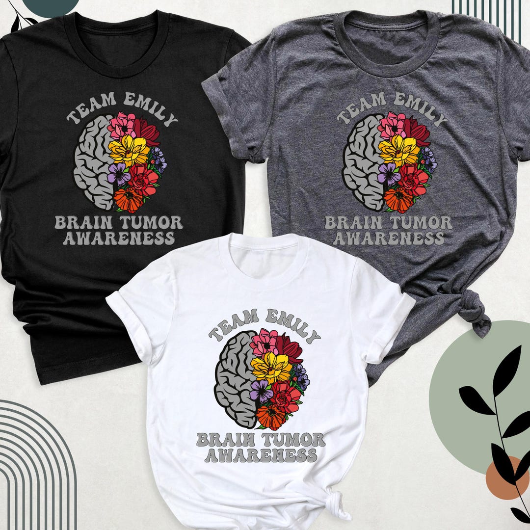Brain Tumor Awareness Shirt, Brain Cancer Shirt, Brain Cancer Team ...