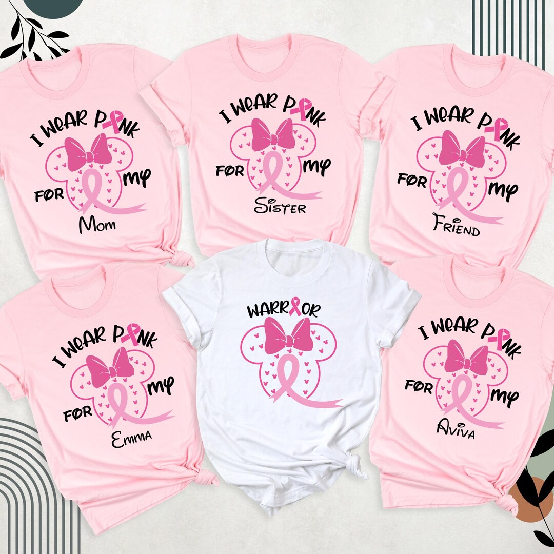 Disney Breast Cancer Shirt I Wear Pink Tee, Metastatic Breast Cancer ...