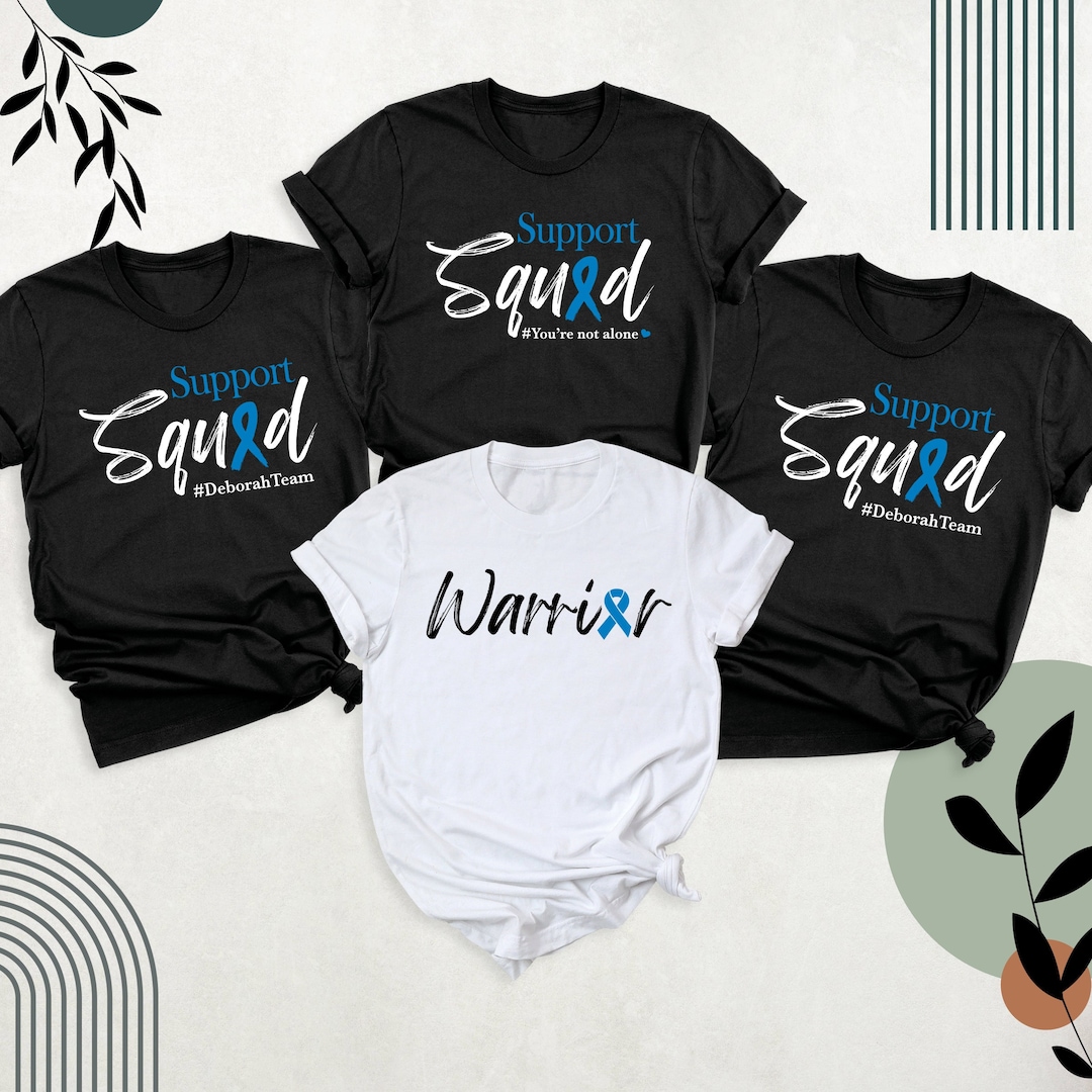 Colon Cancer Shirt, Blue Ribbon Cancer Support Shirts, Cancer Warrior ...