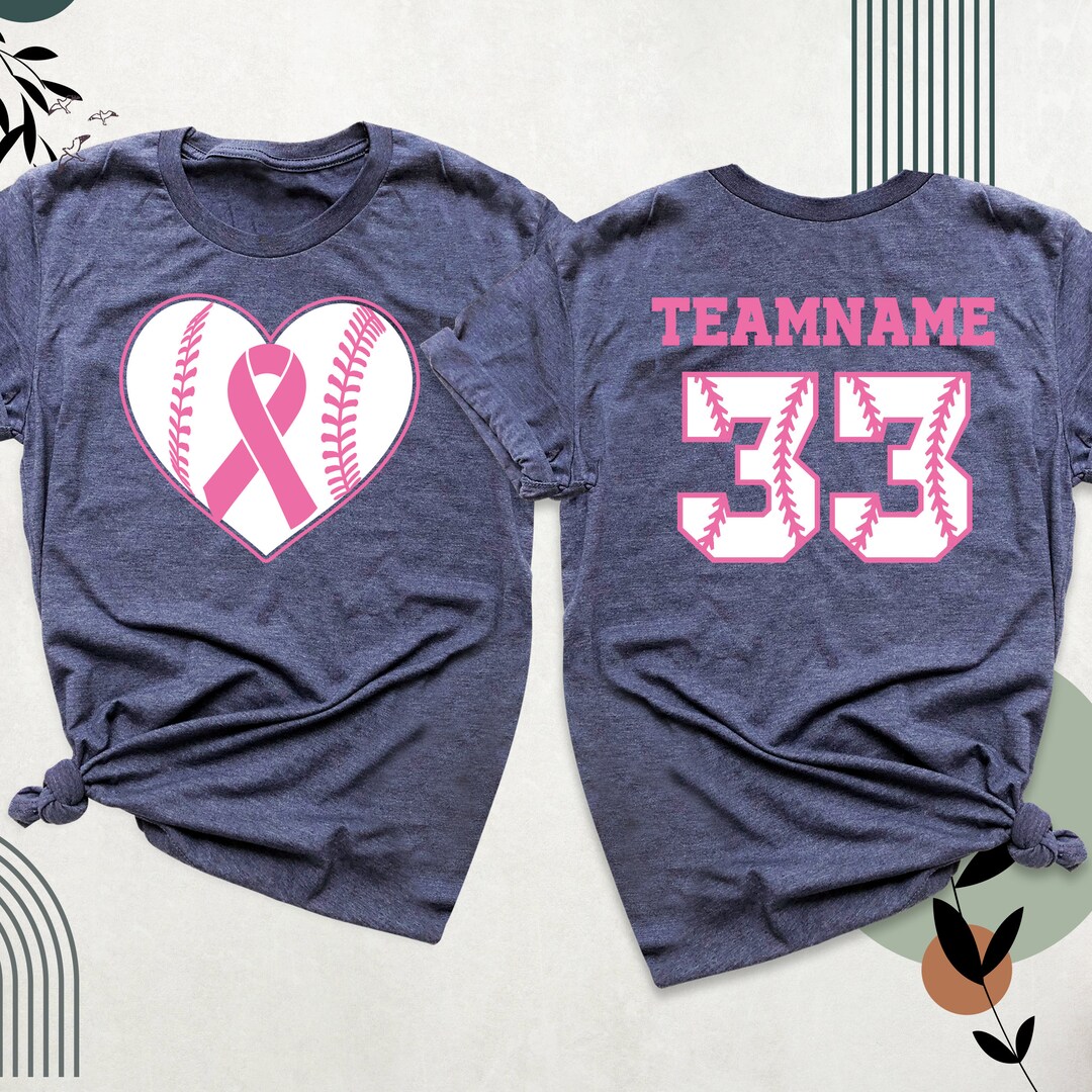 Breast Cancer Shirt, Baseball Breast Cancer Shirt, Pink Ribbon Shirt ...