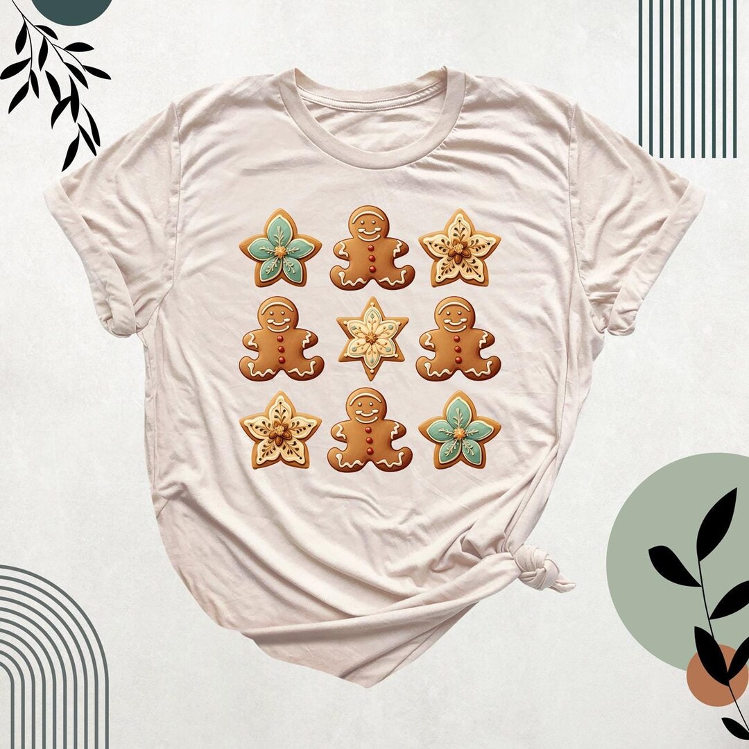 Christmas Gingerbread Shirt, Christmas Cookies Shirt, Christmas Cookies Lover Gift, Women ...