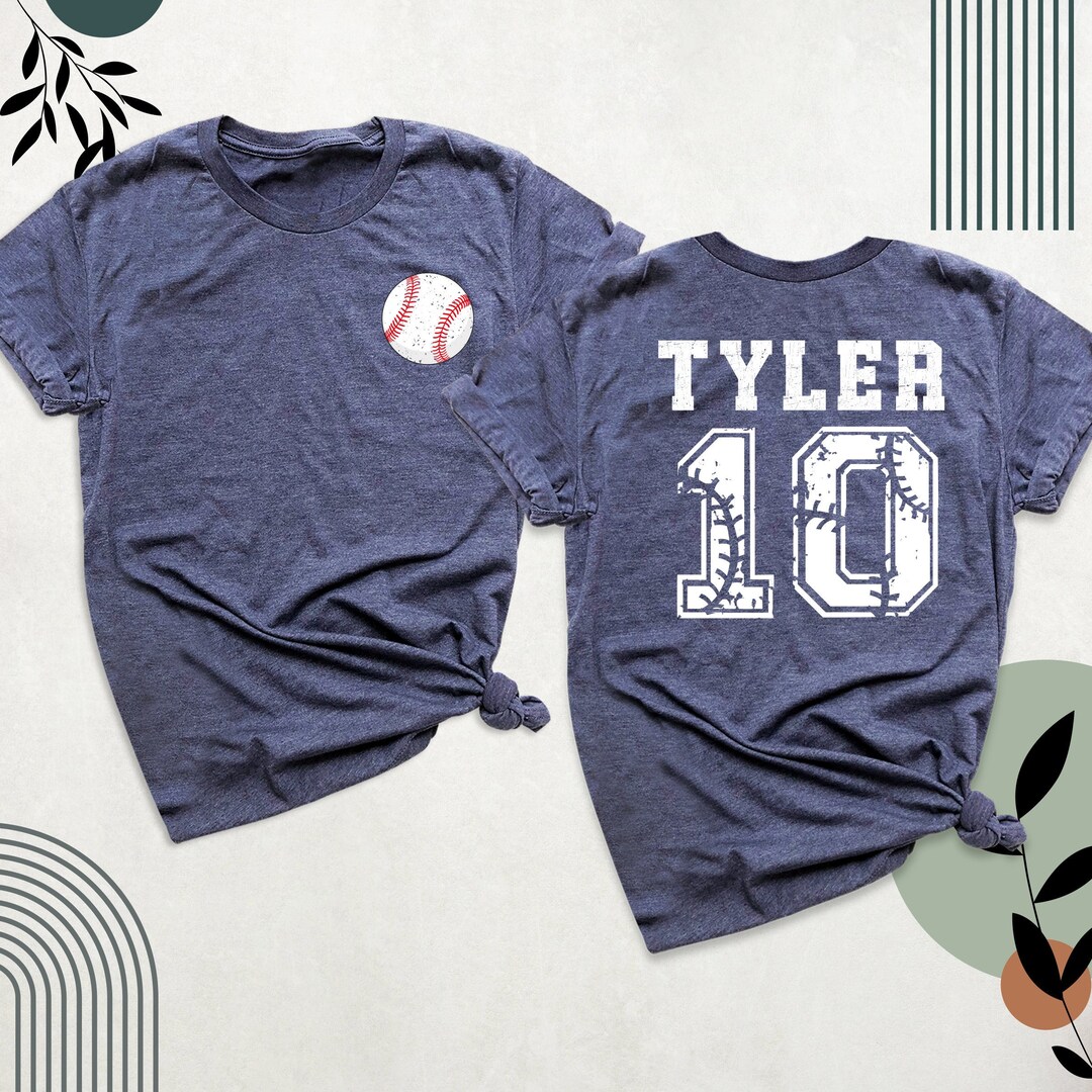 Front-back Baseball Shirt, Custom Number and Name Tshirt, Vintage ...
